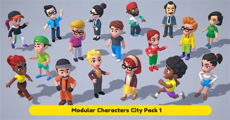 Characters City Pack 1 3d Characters Unity Asset Store