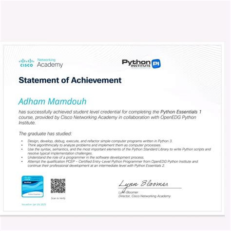 Python Coding Cisconetworkingacademy Openedg Learning