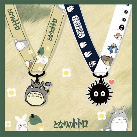 สายคล้องคอ ลายการ์ตูนอนิเมะญี่ปุ่น Totoro สําหรับห้อยกุญแจ บัตรประจําตัว โทรศัพท์ ป้าย Usb