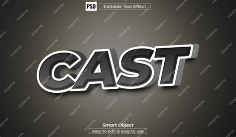 Premium Psd Psd Cast Type Text Style Effect 3d