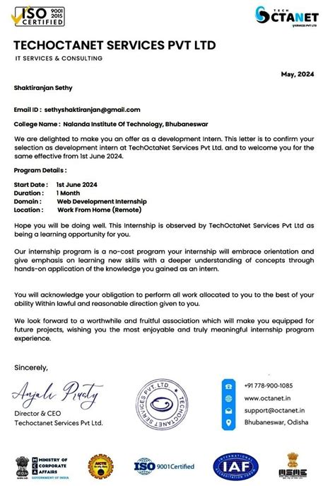 shaktiranjan sethy on linkedin internship webdevelopment