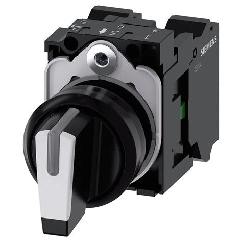 Siemens 22 Mm Panel Mounting Size 3 Positions Selector Switch 56jx04 3su11002bm603na0