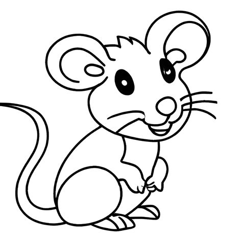 Cute Rat Coloring Page · Creative Fabrica