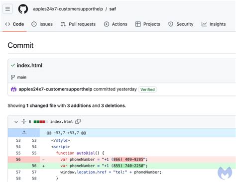Scammers Advertise Fake Applecare Service Via Github Repos Malwarebytes