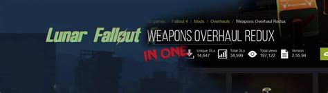 Lunar Fallout Overhaul Weapons Overhaul Redux Patch At Fallout 4