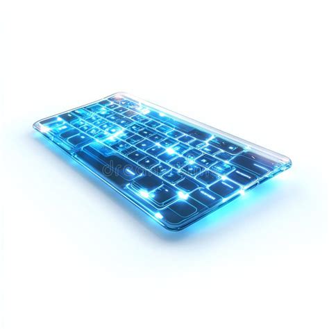 A Futuristic Floating Holographic Keyboard Stock Illustration Illustration Of Complexity