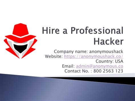 Ppt Hire A Professional Hacker Powerpoint Presentation Free Download