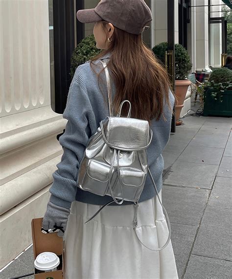 마를린 투포켓 레더 복조리 미니 백팩 4color 에이블리