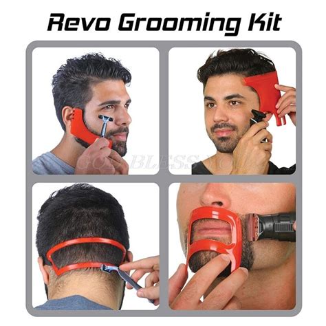 Mens Beard Combs Neck Hair Line Guide Shaping Sty Vicedeal