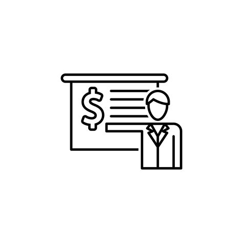 Financial Presentation Vector Icon Illustration 23021395 Vector Art At