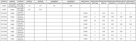 Example Of Split Cost Allocation Data Aws Data Exports