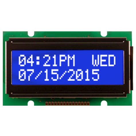 2x12 Character Lcd Stn Blue Display With White Backlight