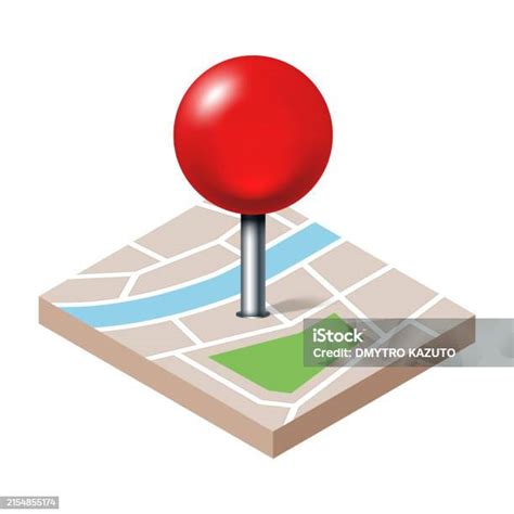 등각 투영 도시 지도 및 지도 핀 흰색 배경에 고립된 벡터 그림입니다 3차원 형태에 대한 스톡 벡터 아트 및 기타 이미지 3차원 형태 개념 거리 Istock