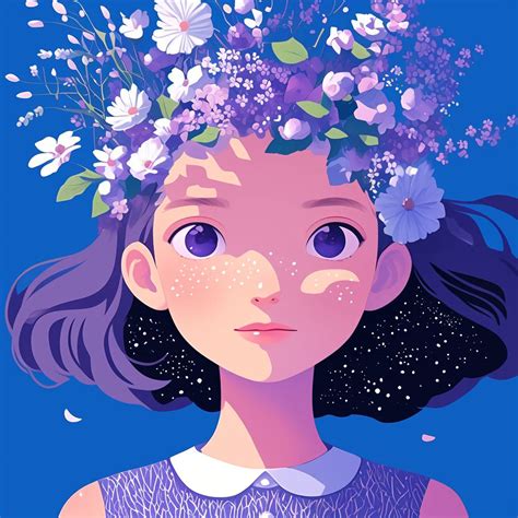 은하 소녀와 꽃 테마