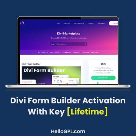 divi form builder activation with key [lifetime]