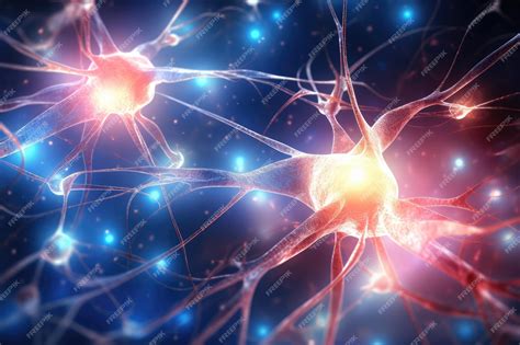 Premium Photo Close Up Of Human Brain Showing Neurons Firing