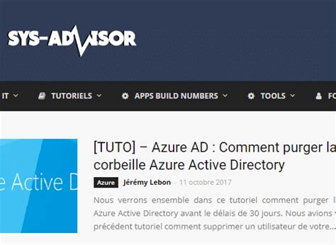 Actualités Sys Advisor