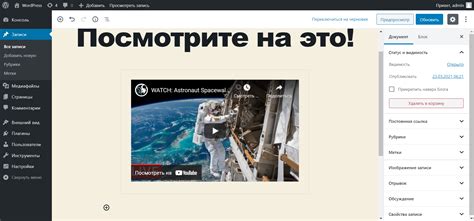 Как вставить видео в сайт на Wordpress База Знаний Timeweb Community
