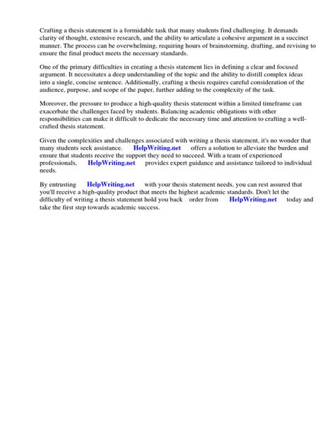 How To Properly Make A Thesis Statement Pdf Essays Thesis