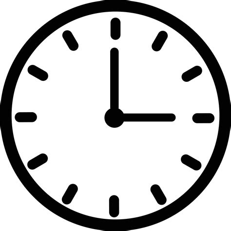 Simple Time Clock Analog Vector Icon Watch Symbol 28569173 Vector Art At Vecteezy