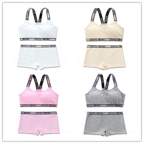 4 Sets Lot Teen Girls Underwear Padded Cotton Unde Grandado