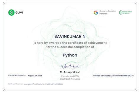 Learn Python With Guvis Complete Course Savin Kumar N Posted On The Topic Linkedin