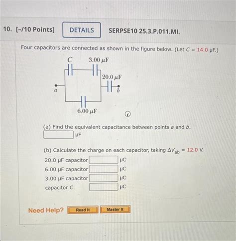[solved] Four Capacitors Are Connected As Shown In The Fig
