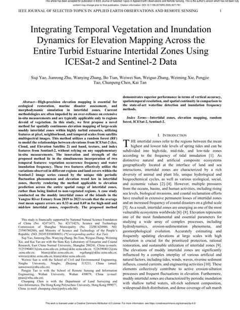 Pdf Integrating Temporal Vegetation And Inundation Dynamics For Elevation Mapping Across The