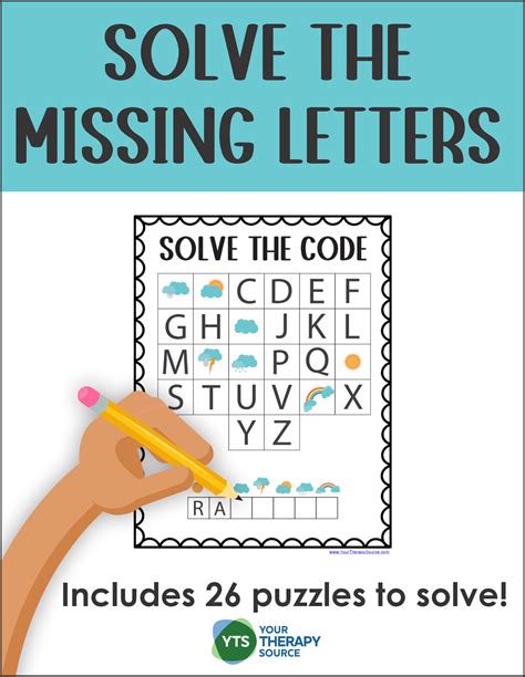 Solve The Missing Letters Your Therapy Source