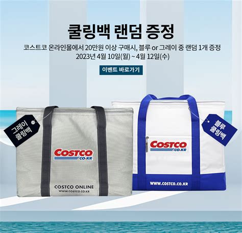 코스트코코리아 쿨링백 랜덤 증정 이벤트 코스트코 온라인몰에서 20만원 이상 구매하면 쿨링백 랜덤