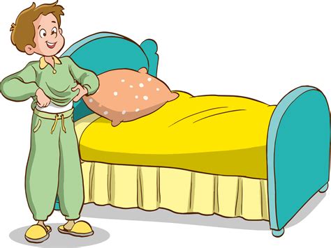 Niño Saliendo De La Cama Cambiando Vector De Dibujos Animados 16825700 Vector En Vecteezy