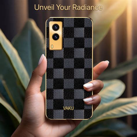 Vaku ® Vivo V21e 5g Cheron Leather Electroplated Soft Tpu Back Cover