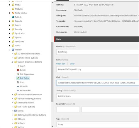 Plain Sitecore Custom Experience Button Dynamically Loading The Items Fields Annas Blog