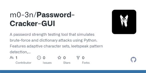 Github M0 3npassword Cracker Gui A Password Strength Testing Tool