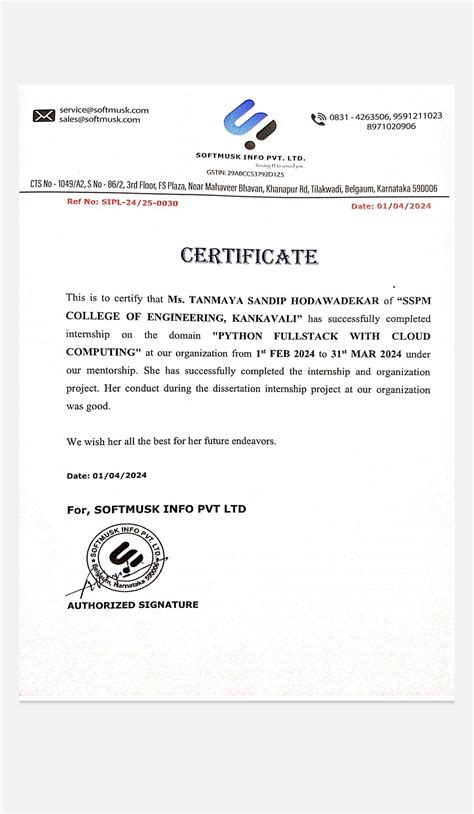 Tanmaya Hodawadekar On Linkedin Excited To Share That Ive Completed Python Fullstack With Cloud