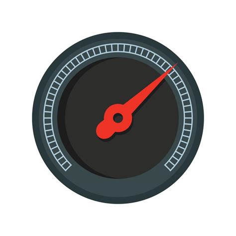 Black Speedometer Icon Flat Style 14596410 Vector Art At Vecteezy