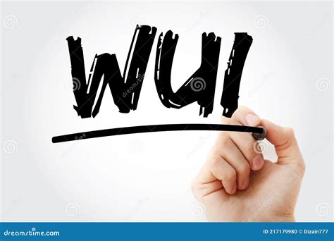 Wui Web Based User Interface Acronym With Marker Technology Concept