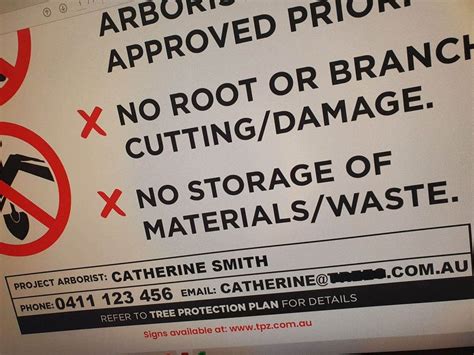 Customised Tree Protection Zone Signs Pack New Leaf Arboriculture