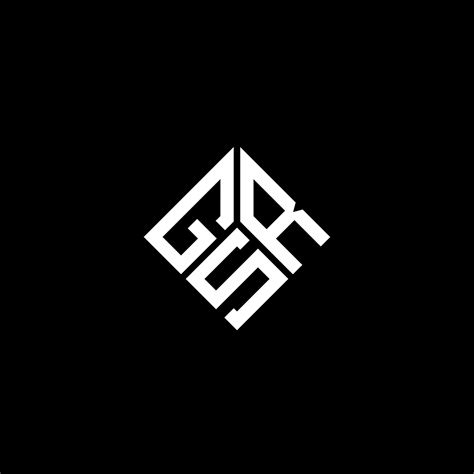 Gsr Letter Logo Design On Black Background Gsr Creative Initials