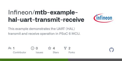 Github Infineonmtb Example Hal Uart Transmit Receive This Example