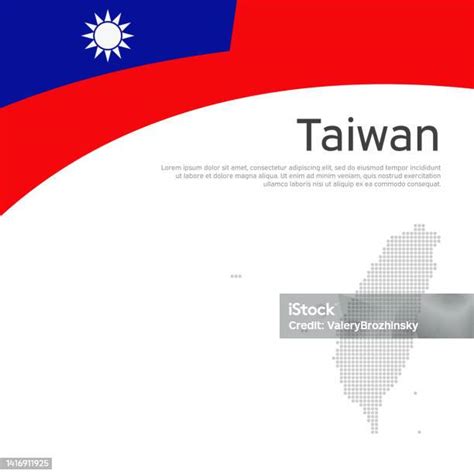 대만 국기 흰색 배경에 모자이크지도 중화민국 국가 애국 대만 배너 전단지 대만 깃발이있는 배경 국가 포스터 비즈니스 소책자 벡터 디자인 템플릿 10에 대한 스톡 벡터 아트