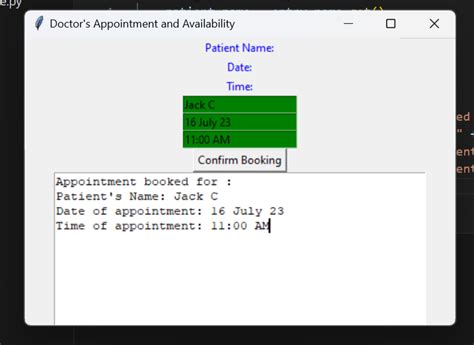 Doctor Appointment And Availability In Python Akashs