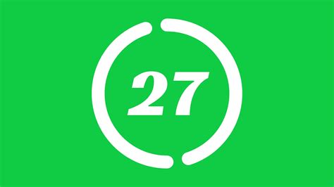 30 Seconds Timer Animation With Split Elapsed Blinking Circle Effect In Green Screen Background