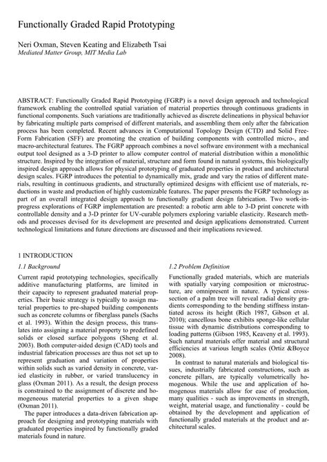 Pdf Functionally Graded Rapid Prototyping
