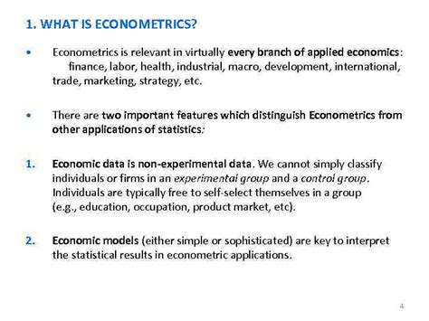 The Nature Of Econometrics And Economic Data 1
