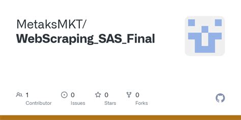 github metaksmkt webscraping sas final