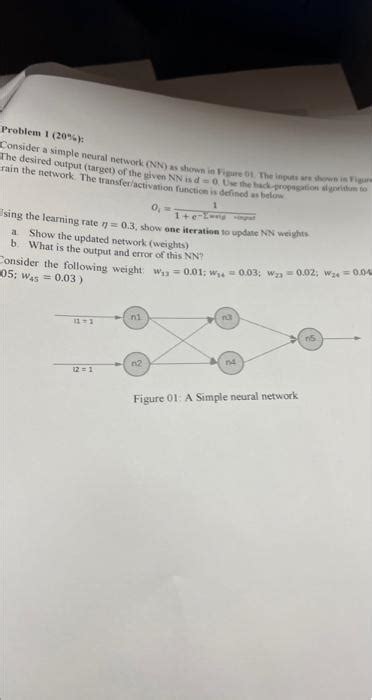 Problem I Consider A Simple Neural Network Chegg