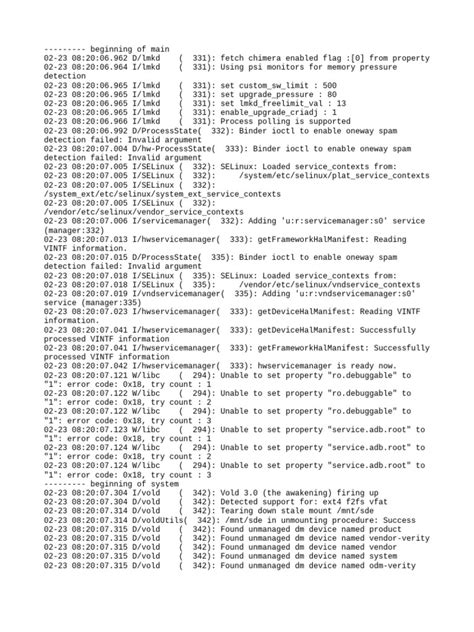 Logcat Csc Compare Log Pdf Data Management Operating System