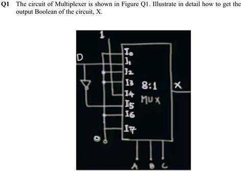 Solved Q1 The Circuit Of Multiplexer Is Shown In Figure Ql Illustrate In Detail How To Get The