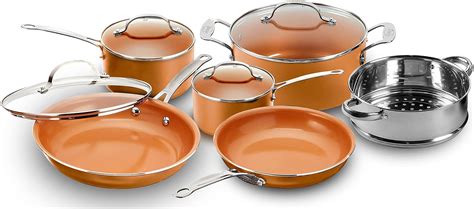 Copper Chef Cookware 9 Pc Round Pan Set Aluminum And
